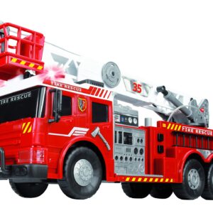 DICKIE TOYS: 24" Light and Sound Fire Brigade Vehicle (with Working Pump), Ladder Rotates by 350 Degrees, Battery Powered, for Ages 3 and up