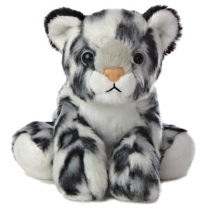 Aurora® Adorable Mini Flopsie™ Snow Leopard Stuffed Animal - Playful Ease - Timeless Companions - Gray 8 Inches