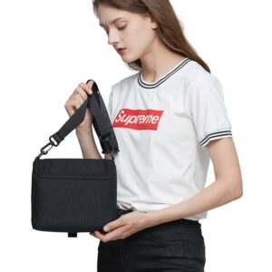 Small Crossbody Bags Women Canvas Crossbody Purses Messenger Bag For Teens Mini Bag - Black