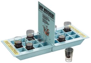 fairly odd novelties who needs a ship? battle shots drinking game – exciting dueling fun for adults, includes shot glasses & game board