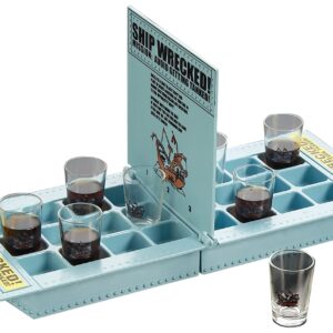 Fairly Odd Novelties Who Needs a Ship? Battle Shots Drinking Game – Exciting Dueling Fun for Adults, Includes Shot Glasses & Game Board