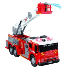 DICKIE TOYS: 24" Light and Sound Fire Brigade Vehicle (with Working Pump), Ladder Rotates by 350 Degrees, Battery Powered, for Ages 3 and up