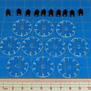 LITKO Standard Flight Stand Dials #1-10 with Pointers (10)