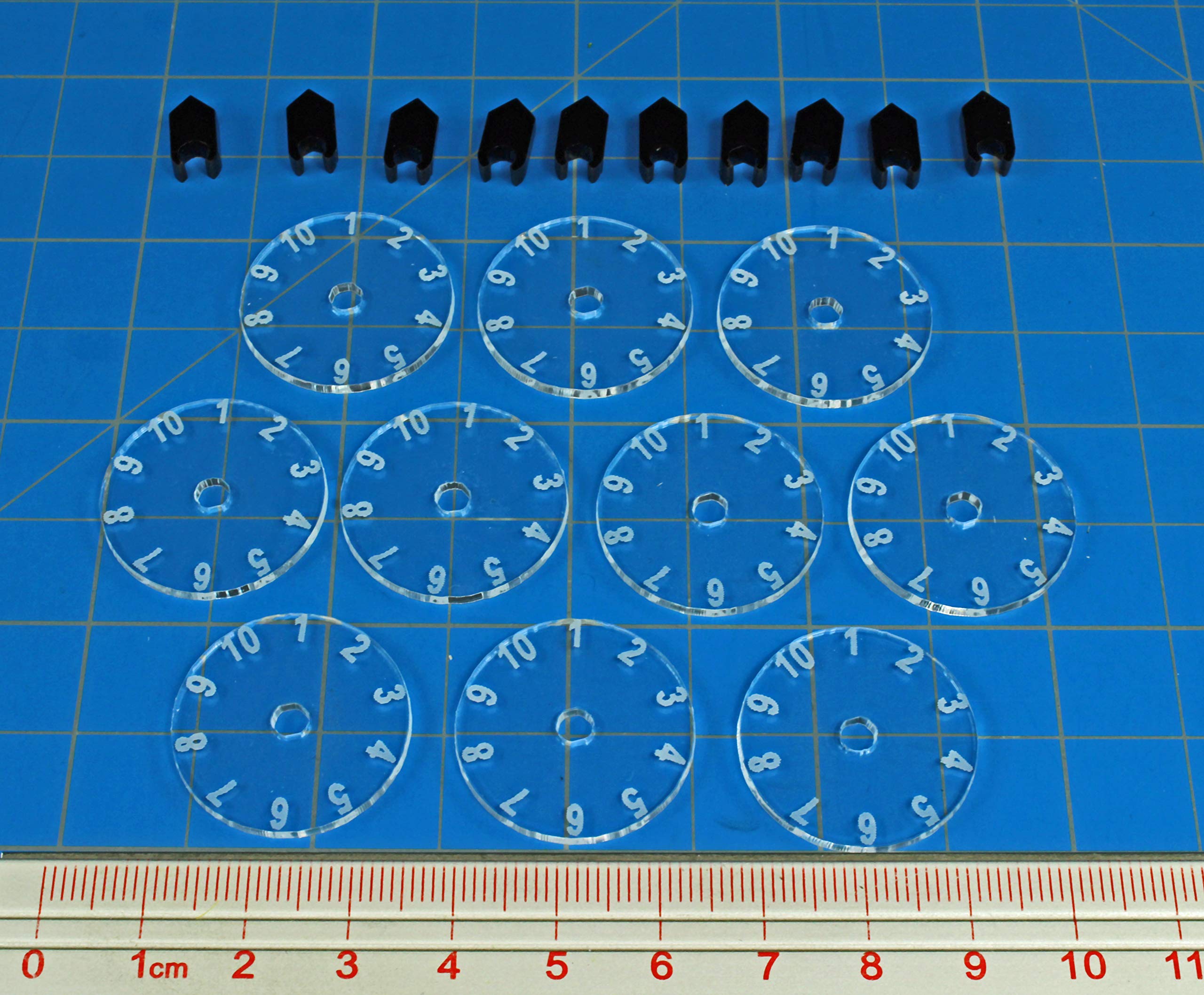 LITKO Standard Flight Stand Dials #1-10 with Pointers (10)