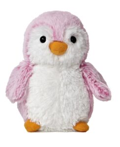 aurora® playful pompom penguin™ brights stuffed animal - vibrant companions - endless fun - pink 6 inches