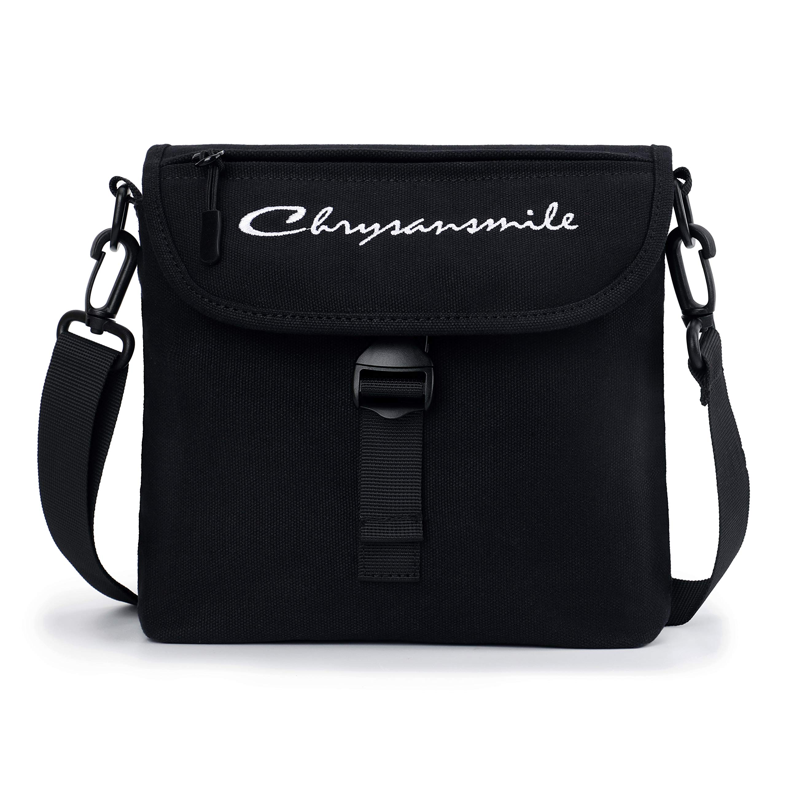 Small Crossbody Bags Women Canvas Crossbody Purses Messenger Bag For Teens Mini Bag - Black