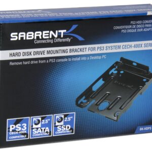 SABRENT 2.5" Hard Disk Drive Mounting Kit Bracket for PS3 Super Slim CECH 400x Series (BK-HDPS)