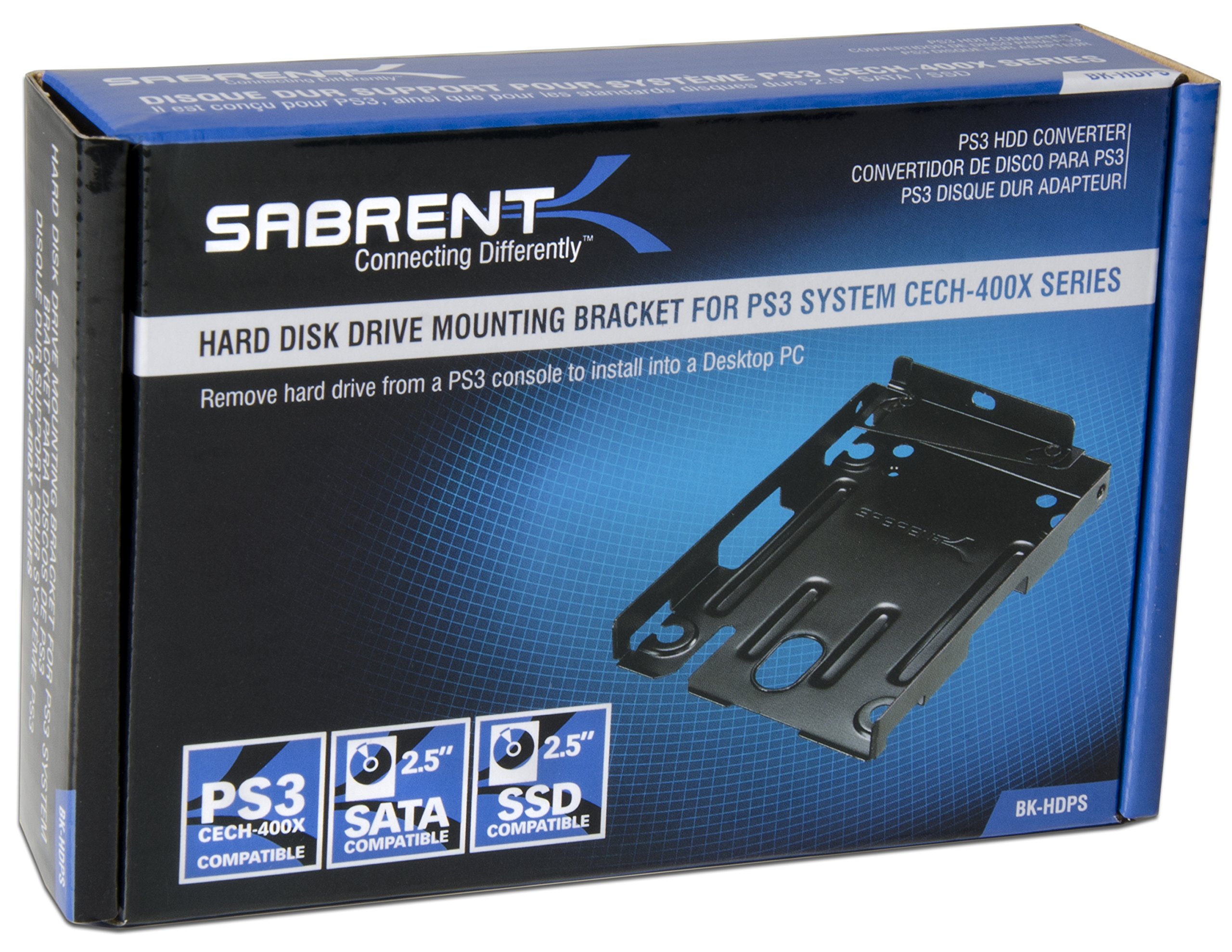 SABRENT 2.5" Hard Disk Drive Mounting Kit Bracket for PS3 Super Slim CECH 400x Series (BK-HDPS)