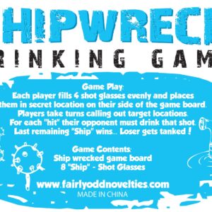 Fairly Odd Novelties Who Needs a Ship? Battle Shots Drinking Game – Exciting Dueling Fun for Adults, Includes Shot Glasses & Game Board