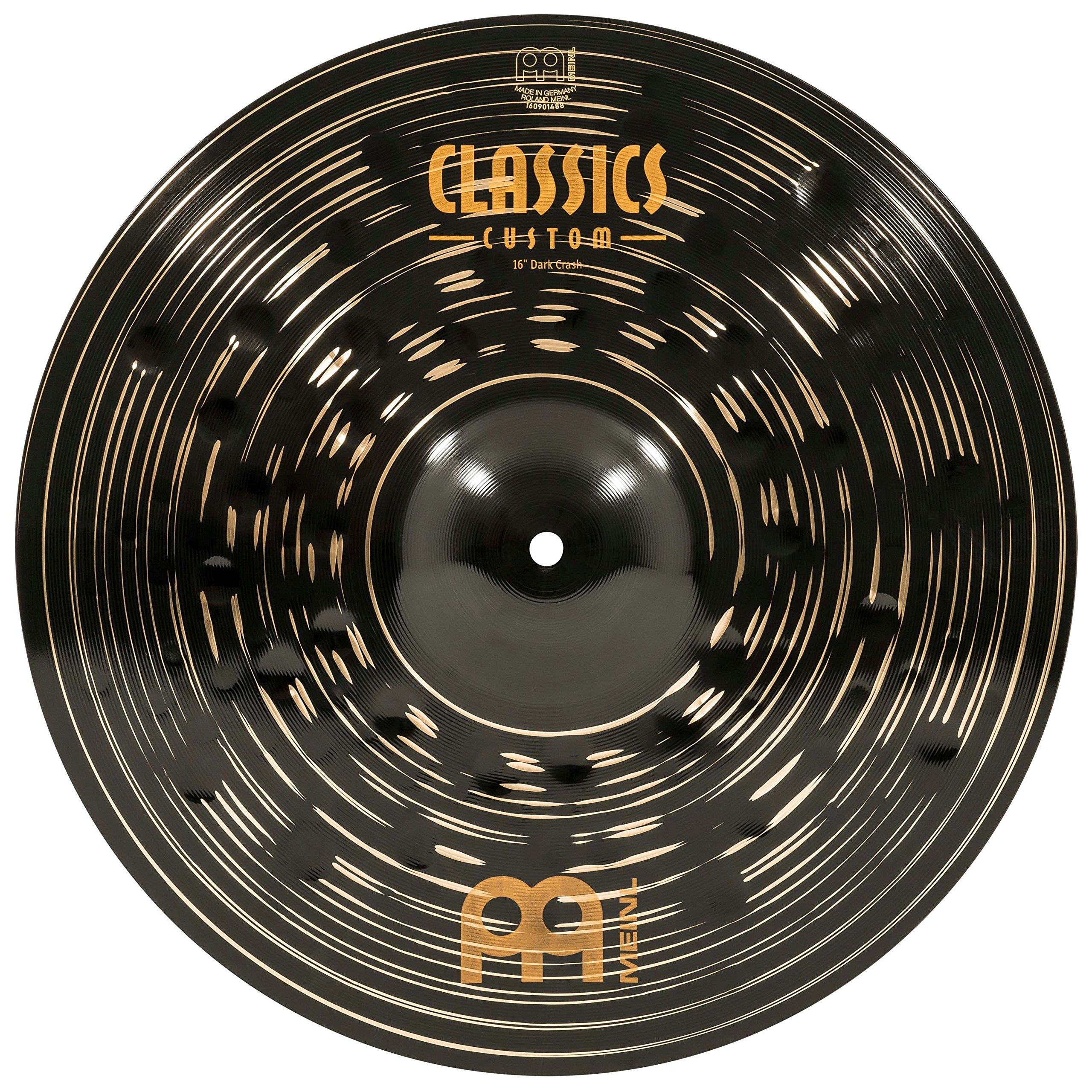 Meinl 16" Crash Cymbal - Classics Custom Dark - Made in Germany, 2-YEAR WARRANTY (CC16DAC)