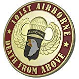 u.s. army 101st airborne "death from above" gp coin 1036#