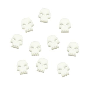 litko mini skulls | tiny skull | wound | casualty | death | board game | role play game | miniature wargames | compatible with dungeons & dragons, 40k (white)