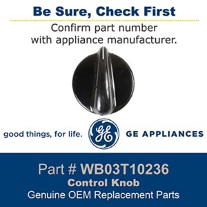 GE WB03T10236 Genuine OEM Control Knob (Black) for GE Range/Stove/Ovens