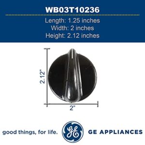 GE WB03T10236 Genuine OEM Control Knob (Black) for GE Range/Stove/Ovens