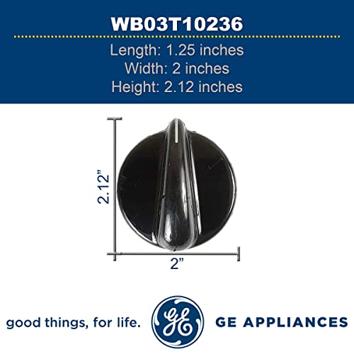 GE WB03T10236 Genuine OEM Control Knob (Black) for GE Range/Stove/Ovens