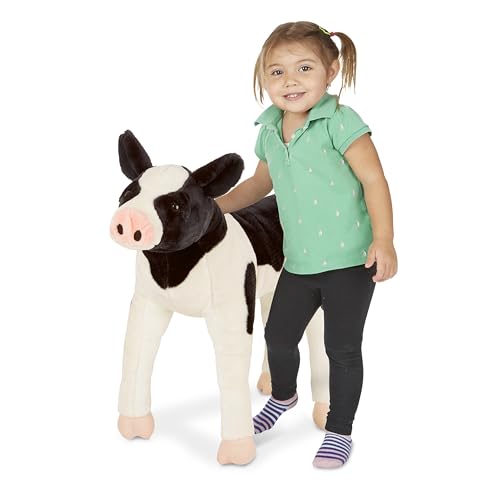 Melissa & Doug Giant Calf - Lifelike Stuffed Animal Baby Cow (2 feet tall)