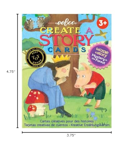 eeBoo: Mystery in The Forest Create a Story Pre-Literacy Cards, Encourage Interactive and Imaginative Play, Encourages Imagination, Creativity, and Story-Telling, for Ages 3 and up