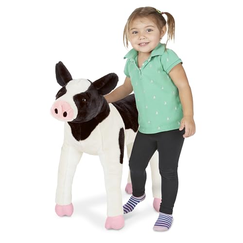 Melissa & Doug Giant Calf - Lifelike Stuffed Animal Baby Cow (2 feet tall)