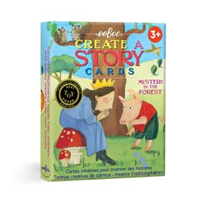 eeboo: mystery in the forest create a story pre-literacy cards, encourage interactive and imaginative play, encourages imagination, creativity, and story-telling, for ages 3 and up