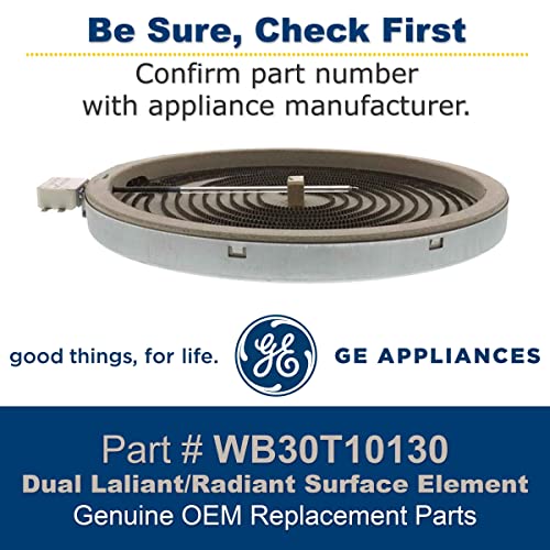 GE WB30T10130 Genuine OEM Dual Haliant/Radiant Surface Element for GE Range,White