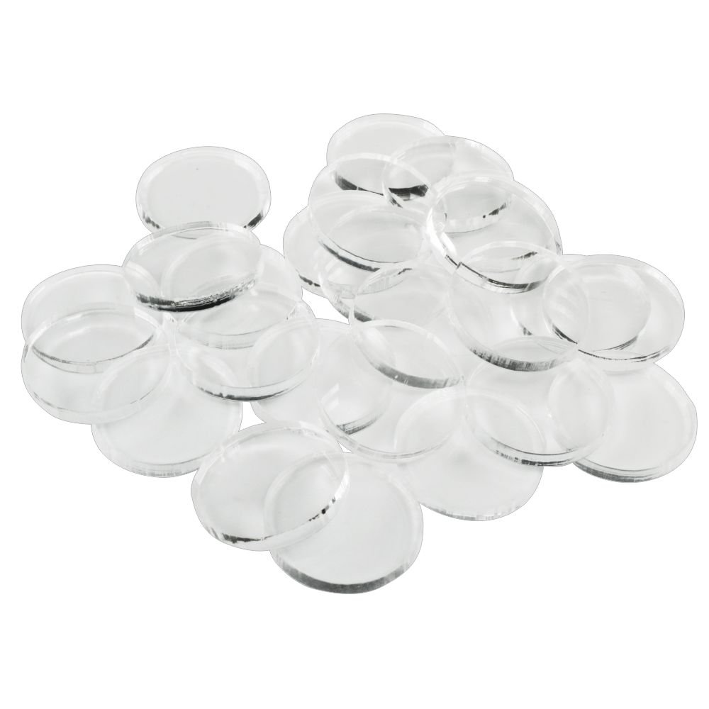 LITKO 3mm Clear Miniature Bases, Circular 20mm (25)