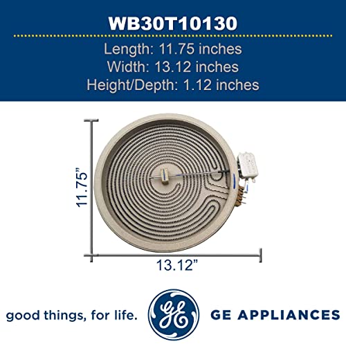 GE WB30T10130 Genuine OEM Dual Haliant/Radiant Surface Element for GE Range,White