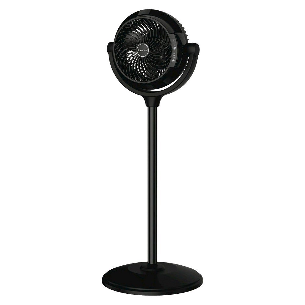 Lasko S08600 Compact Power Pedestal Fan, 34", Black