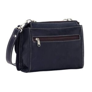 American West Western Leather Crossbody with Wallet for Women - Navy