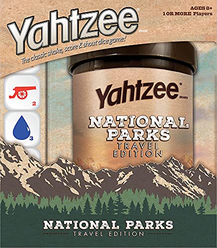 YAHTZEE National Parks Travel Edition | Classic Yahtzee Dice Game with a National Parks Theme | Perfect Travel Game for Families | Celebrate US National Parks Service