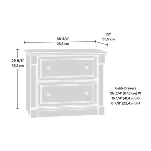 Sauder Palladia 2 Drawer File Cabinet, Lateral Filing Cabinets for Home Office, Hanging File Folders Organizer, Interlocking Drawers, in Wind Oak Finish