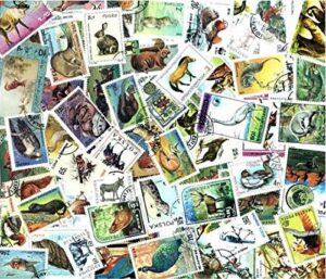 animals on stamps - collection of 200 different stamps