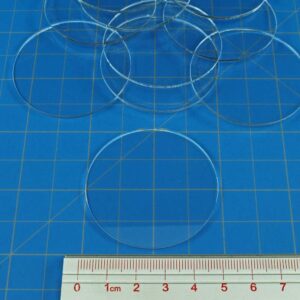 LITKO Clear Round Miniature Bases | 1.5mm Thick | Circular Figure Stands for Wargaming Boardgaming and Collectible Figures (10 Count Pack, 50mm)