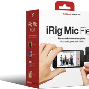 IK Multimedia iRig Mic Field stereo condenser microphone for iPhone and iPad - IP-IRIG-FIELD-IN - Black