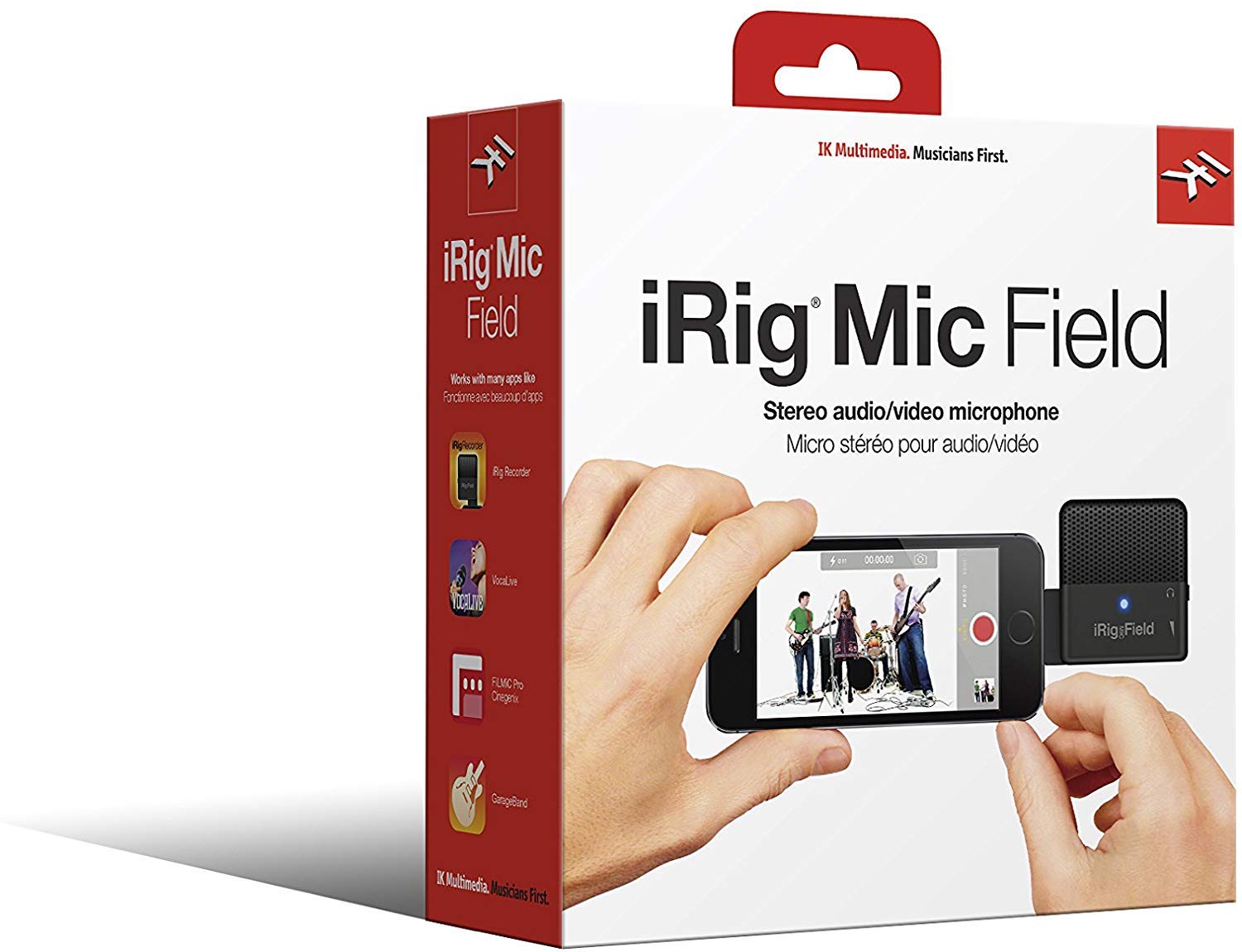 IK Multimedia iRig Mic Field stereo condenser microphone for iPhone and iPad - IP-IRIG-FIELD-IN - Black