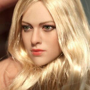 1/6 Scale Female Blonde Hair Head Sculpt Carving for 12inches Action Figure Doll Toy