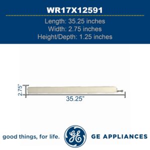 GE WR17X12591 Genuine OEM Moving Mullion Assembly (White) for GE French-Door Refrigerators (Replaces WR17X12596)