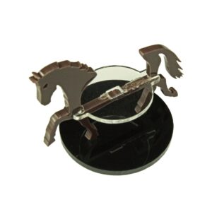 litko horse character mount | role playing games | compatible with dnd pathfinder | (40mm circular base, brown)