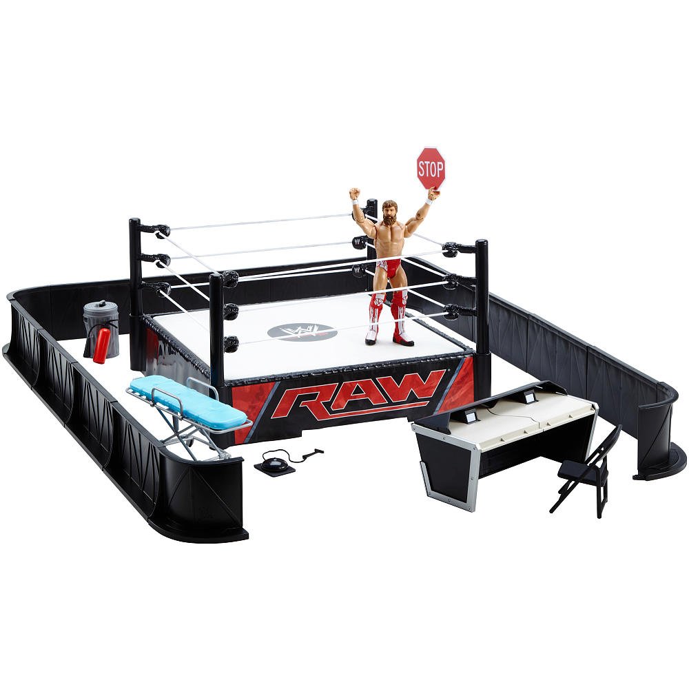 Mattel WWE Wrestling Ring Exclusive Playset PPV Ringside Battle Ring [Includes Daniel Bryan Figure]