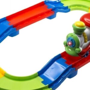 WolVolk Attractive Colorful Toddler Train Set with Lights and Sound, Easy Tracks Assembly, Train Goes Around by It Self