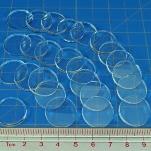 LITKO 3mm Clear Miniature Bases, Circular 20mm (25)