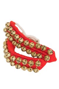 dobani ankle bells, 2-rows on red pad