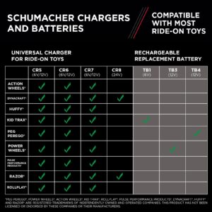 Schumacher Electric 12V Battery for Ride on Toys - TB4 12V 12 Amp Hours with Replaceable Fuse - Rechargeable 12V Ride On Replacement Battery for Peg Perego Vehicles - Safe & Easy to Use