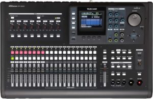 tascam dp-32sd 32-track digital portastudio multi-track audio recorder,8 xlr inputs, effects, mastering, color screen