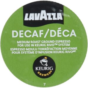 lavazza espresso decaf keurig rivo pack, 18 count