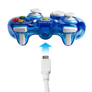 PDP Rock Candy Wired Controller for Xbox 360, Blueberry Boom