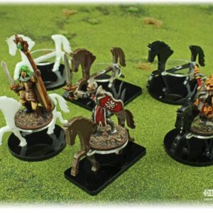 LITKO Horse Character Mount | Role Playing Games | Compatible with DND Pathfinder | (25x50mm Base, Black)