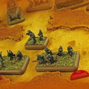 LITKO to Ground Command Token Set | Gaming Aid Pieces | Compatible with Flames of War, Bolt Action, Axis & Allies | WH40K | Napoleonic | Ancients | 10 Pack (Red)