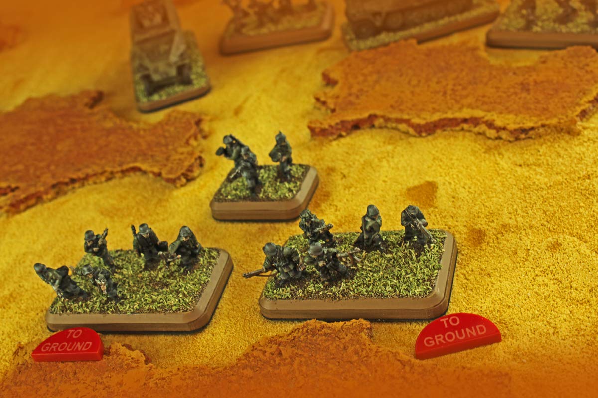 LITKO to Ground Command Token Set | Gaming Aid Pieces | Compatible with Flames of War, Bolt Action, Axis & Allies | WH40K | Napoleonic | Ancients | 10 Pack (Red)