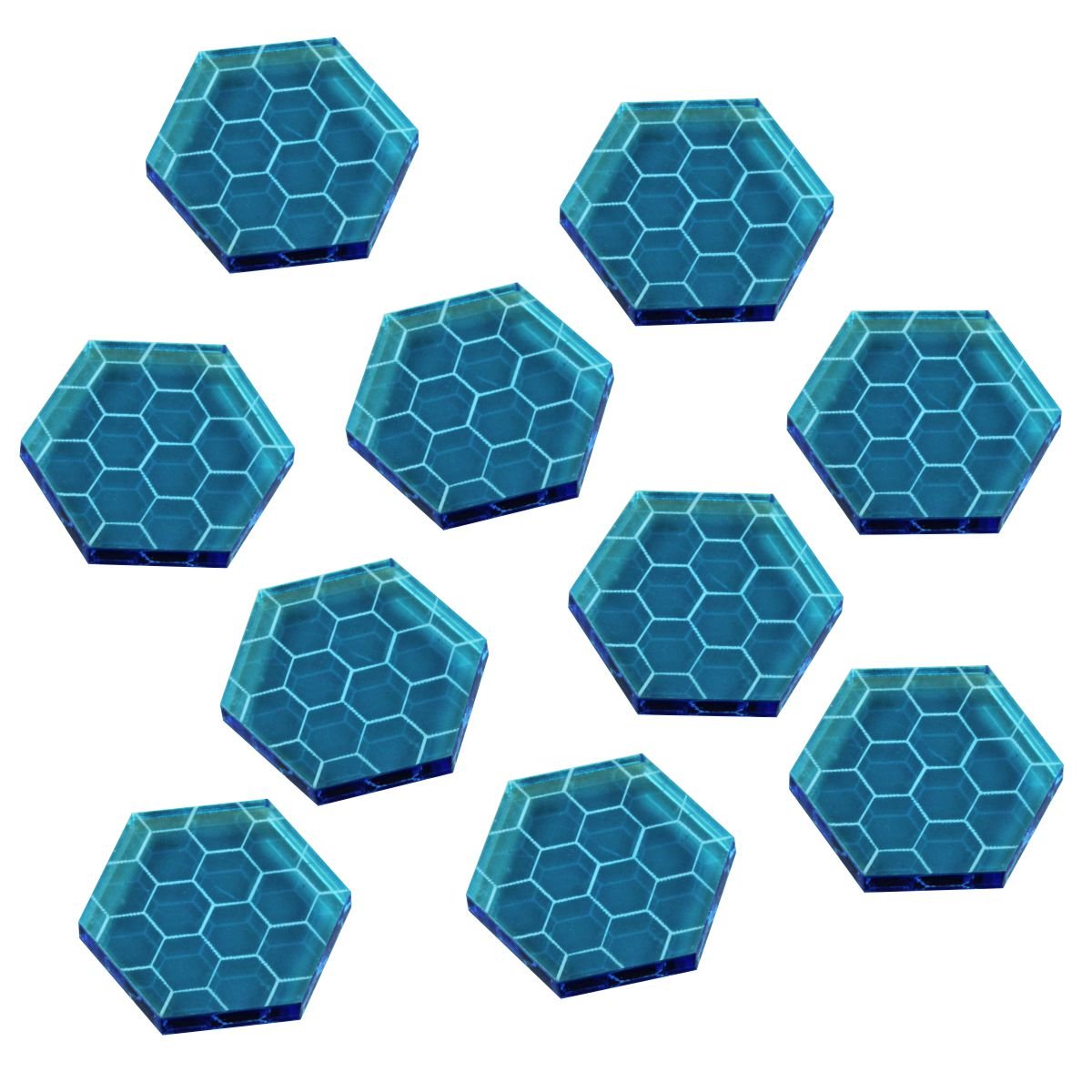 LITKO Space Shield Tokens, Fluorescent Blue (10)