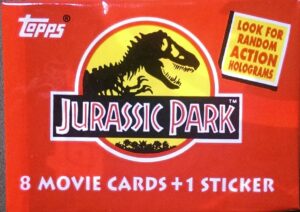 jurassic park vintage 1992 trading cards pack